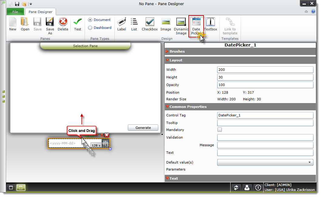 Date Picker – Bizview v22