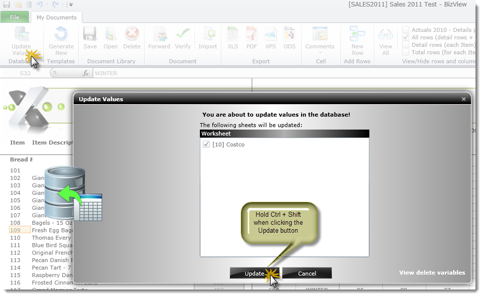 Short Command to TRACE (Update Form) – Bizview v22
