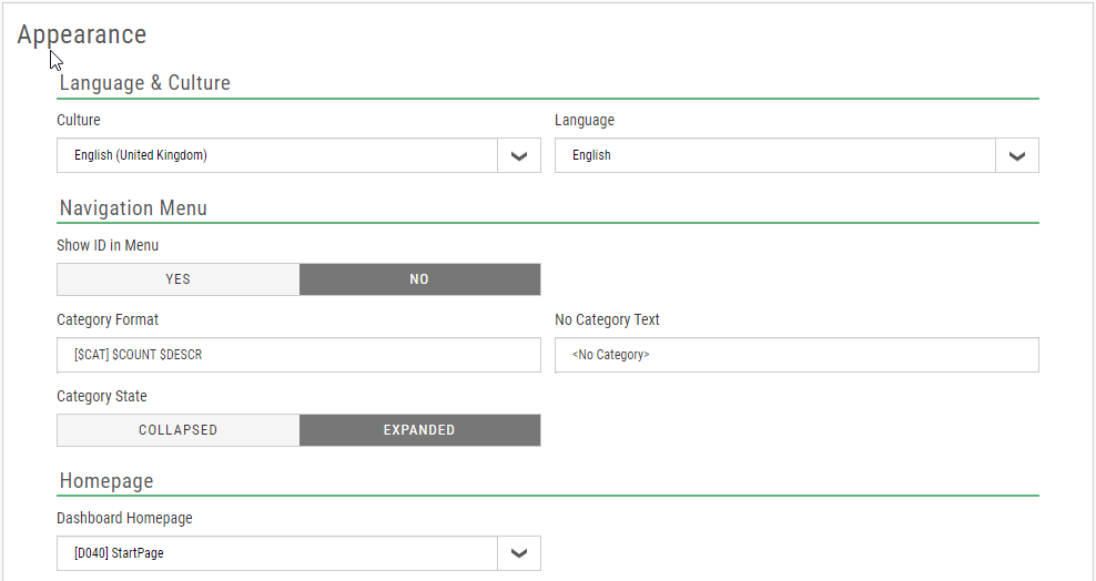 Appearance – Bizview v22
