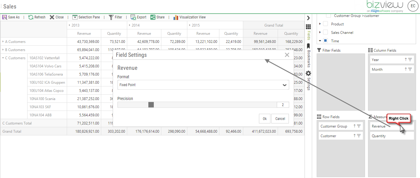 Changing Formats – Bizview v22