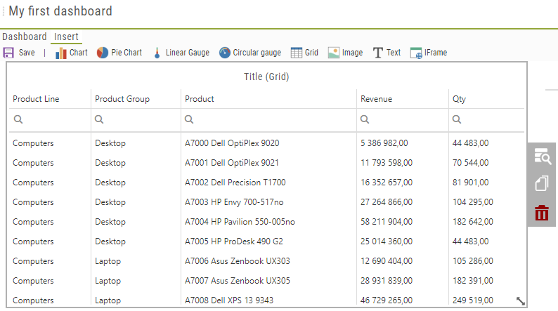 Data Bindings - Grid – Bizview v22