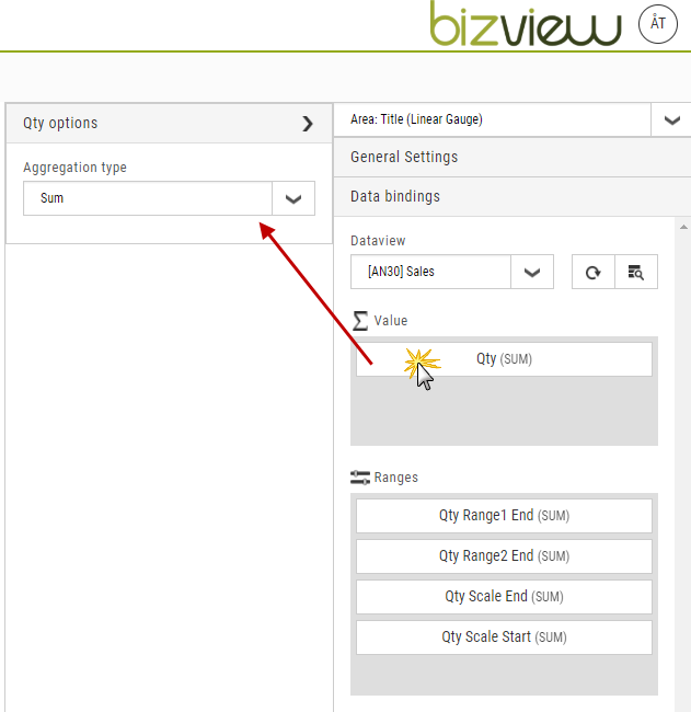 Data Bindings - Linear Gauge – Bizview v22